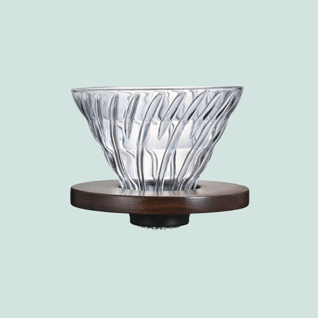 Hario V60 Dripper 02 - Glass Walnut – STOKA Coffee Roasters